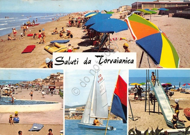 CARTOLINA TORVAIANICA VEDUTE spiaggia (Roma) EUR 4,10 - PicClick FR