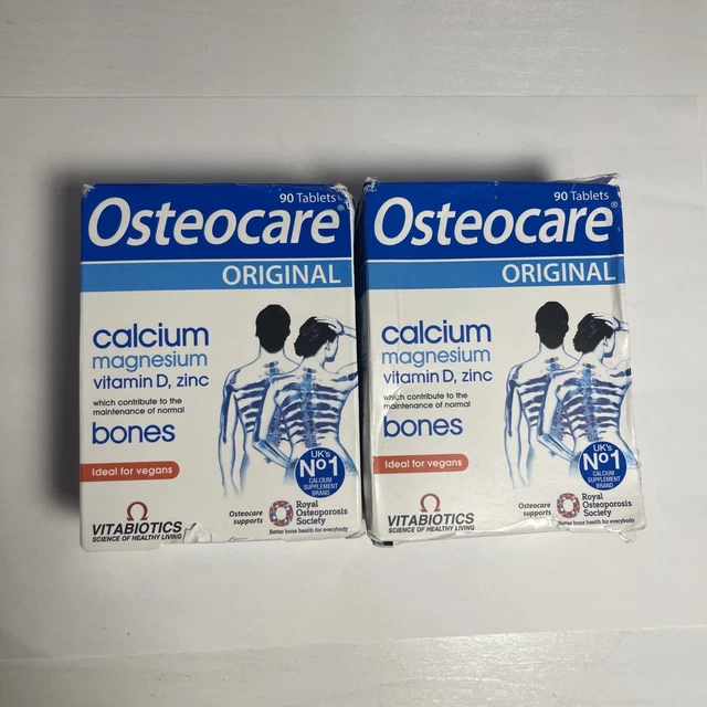 2 PACK 90 each box Vitabiotics Osteocare Original 25UG Tablets Long ...