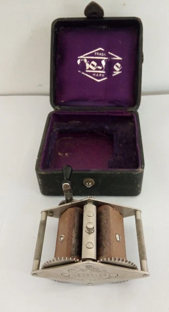 ANTIQUE GERMAN RAZOR Blade Sharpener Stropper Be-Be Strop, Shaving ...