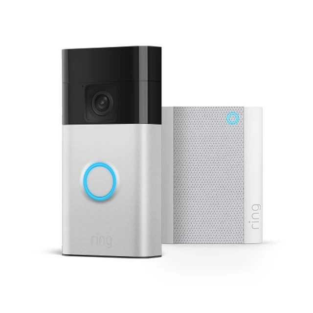 RING VIDEO DOORBELL 3rd Gen (2024) in Satin Nickel & Ring Chime - Brand ...