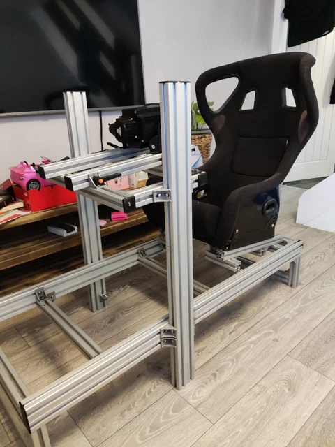 ALUMINIUM PROFILE 80/20 Sim Rig With Racing Seat £175.00 - PicClick UK