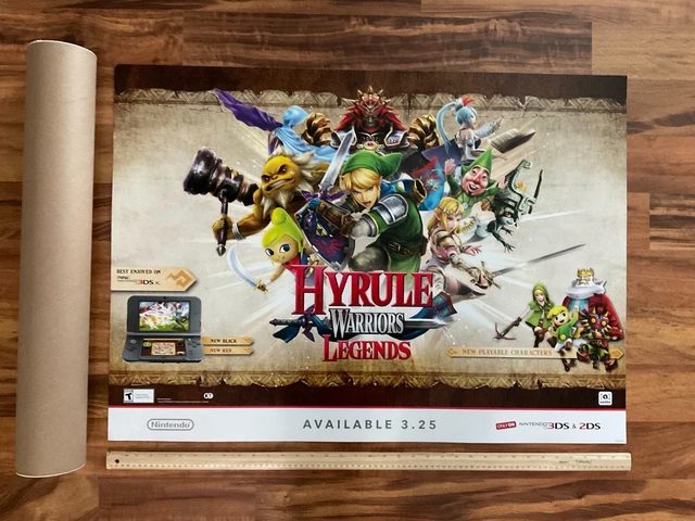 LEGEND OF ZELDA Hyrule Warriors Store Display Poster 2015 NINTENDO DS ...