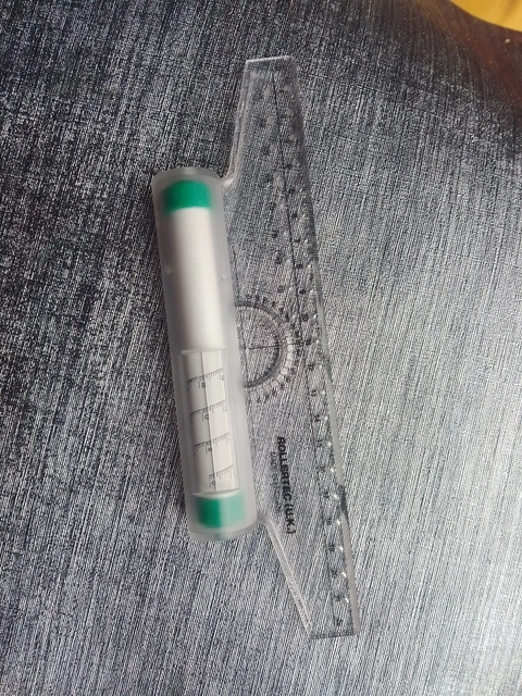 VINTAGE ROLLERTEC THE Amazing Rolling Ruler - Geometry Tech Drawing ...