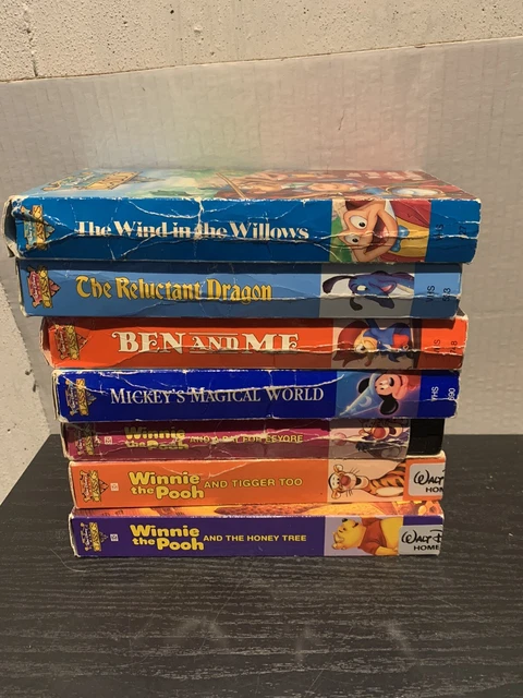 7 VHS LOT Walt Disney Mini Classics Wind in the Willows Pooh Ben Me ...