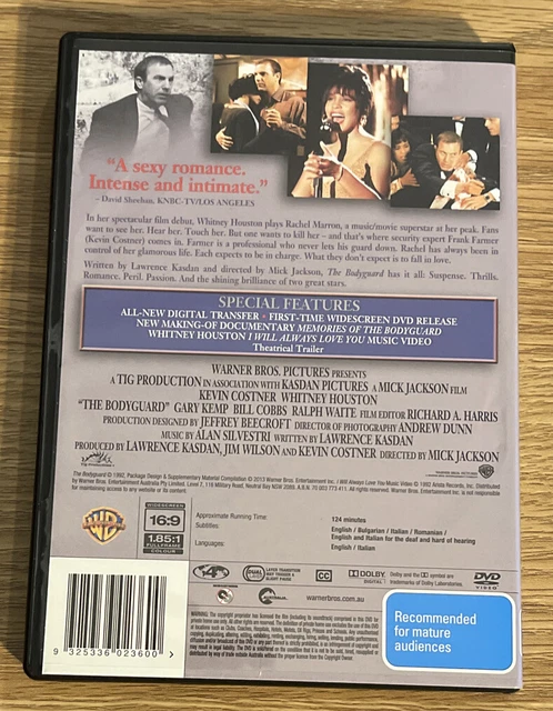 THE BODYGUARD SPECIAL Edition Houston Costner Classic DVD R4 BRAND NEW ...