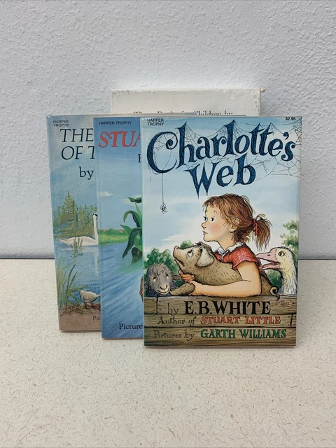 VINTAGE CHARLOTTE'S WEB Stuart Little Trumpet of Swan 1973 EB White ...