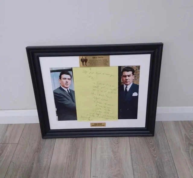 THE KRAYS REG Kray Signed Autograph Hand Written Letter framed London ...