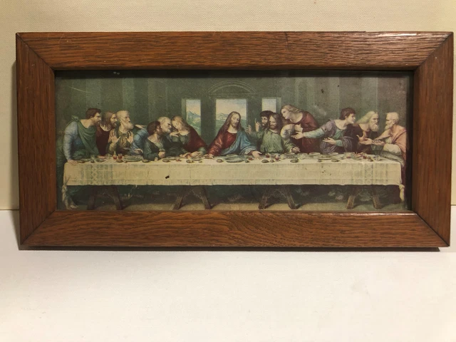 Jesus Christ Last Supper Picture Print On Wood Block 9 5 X 11 5