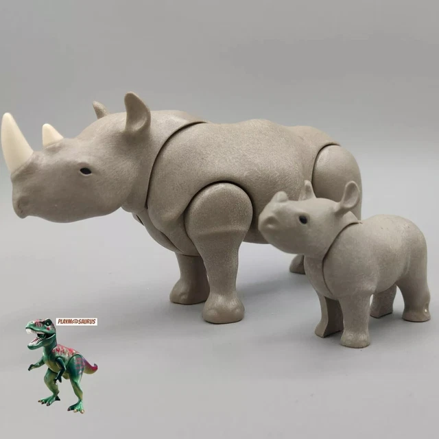 PLAYMOBIL 4032 5275 5417 rhinocéros-afrique-africain-zoo-safari-réserve ...
