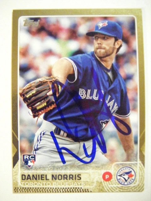 CARTE DE BASEBALL signée DANIEL NORRIS RC BLUE JAYS 2015 Topps OR AUTO ...
