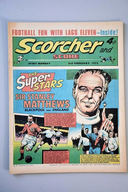 VINTAGE BRITISH FOOTBALL Comic, Scorcher and Score, 3 February 1973 £4. ...