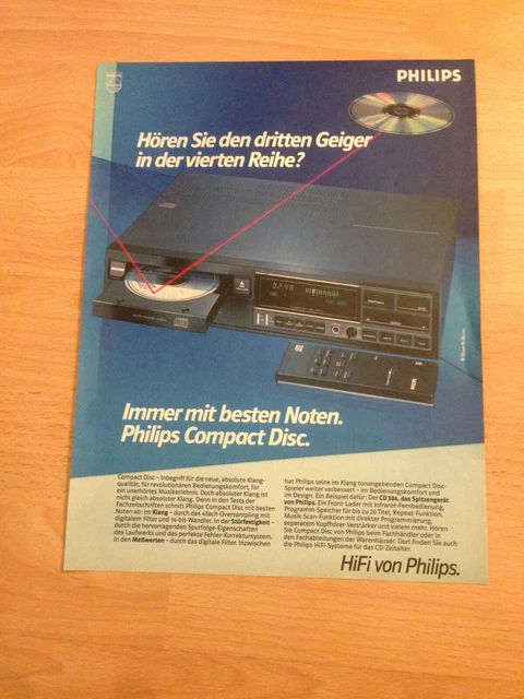 ORIGINAL ADVERTISING 1984 HiFi by Philips Compact Disc Always the Best ...