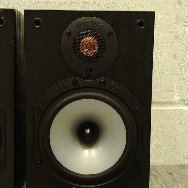 PAIR OF MONITOR Audio MR1 Bookshelf Speakers Hi-Fi Black - No Grilles £ ...