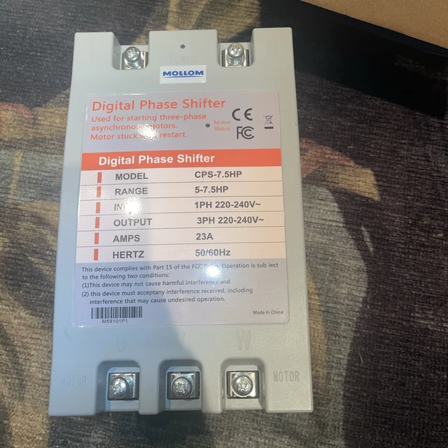 Digital Phase Shifter 10HP Single Phase To 3 Phase Converter Digital ...