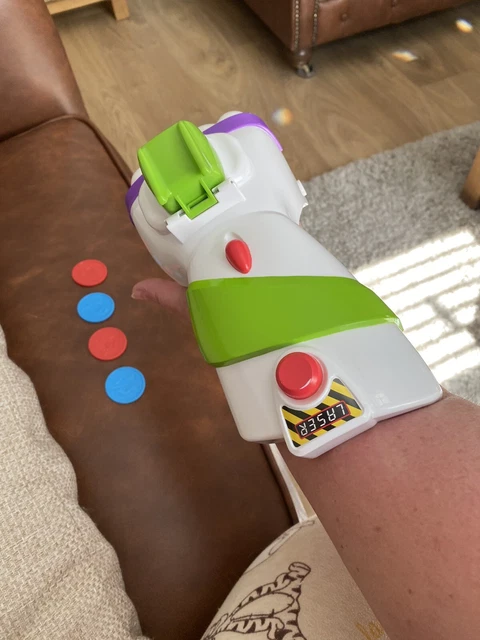 DISNEY PIXAR TOY Story Buzz Lightyear Wrist Blaster Launcher. laser Arm ...
