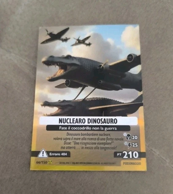 NUCLEARO DINOSAURO+BOMBARDIRO SKIFIDOL Italian Brainrot Card Nucleare ...
