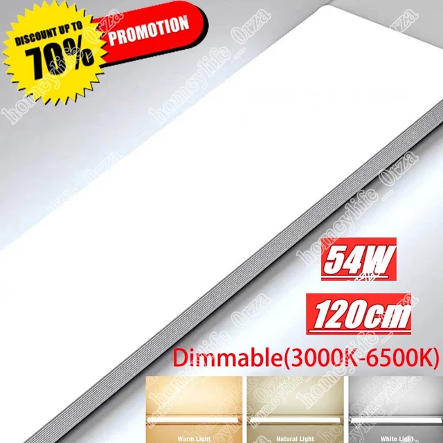 4FT LED BATTEN Linear Slimline Tube Ceiling Light Garage Factory Shop ...