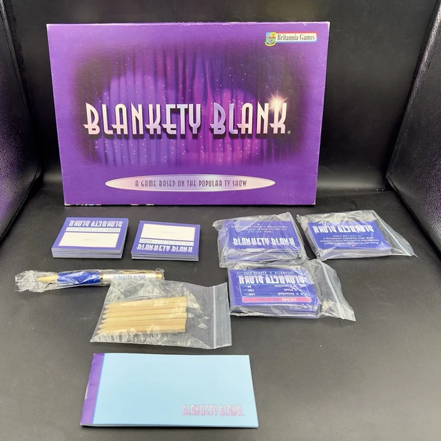 BLANKETY BLANK TV Show Game 2002 Britannia Games (INCLUDES PEN) - READ ...