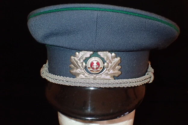 COLD WAR DDR East German Army Officers Service Visor Hat Prison ...