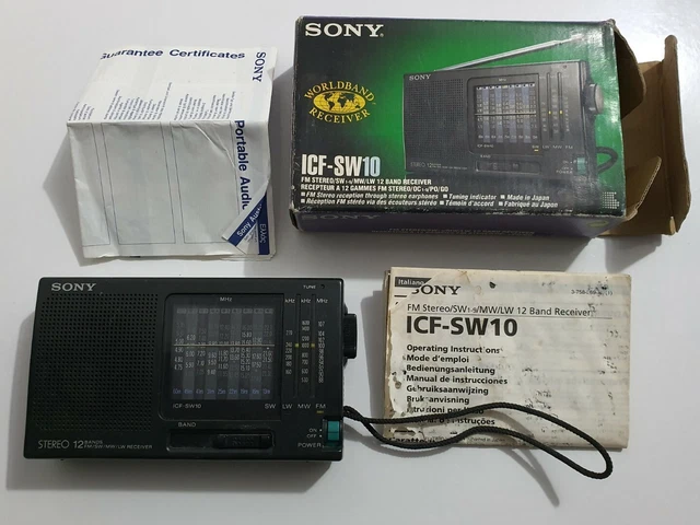 RADIO SONY ICF-SW10 con caja y manual funcionando LEER👇 EUR 69,00 - PicClick IT