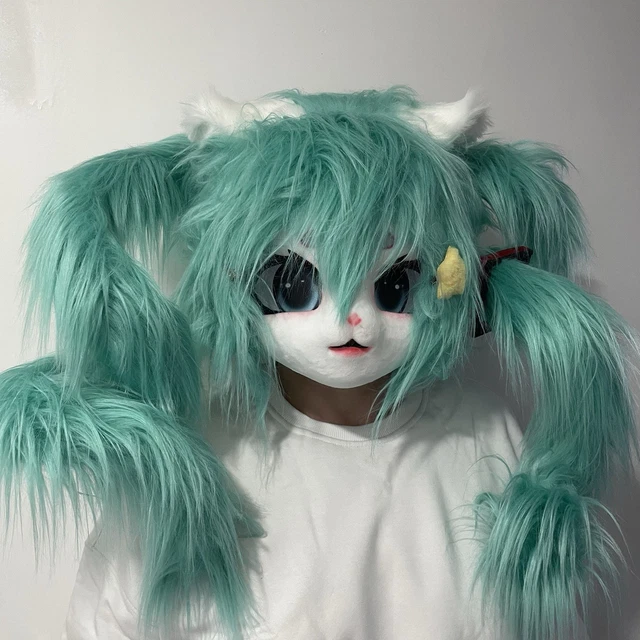 FURSUIT HEAD KIGURUMI Kig Plush Furry Mask Cosplay With Paw Headbase ...