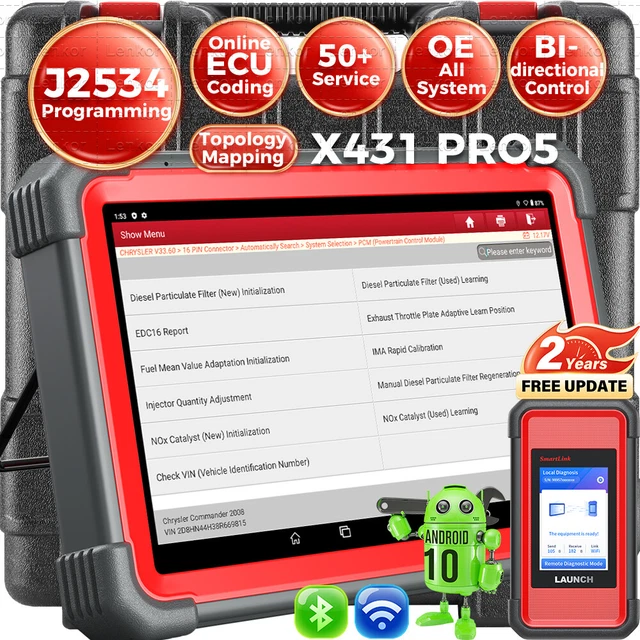 LAUNCH X431 PRO 5 OBD2 Diagnosegerät Scanner J2534 Programmier ECU Coding TPMS EUR 1.521,00 ...