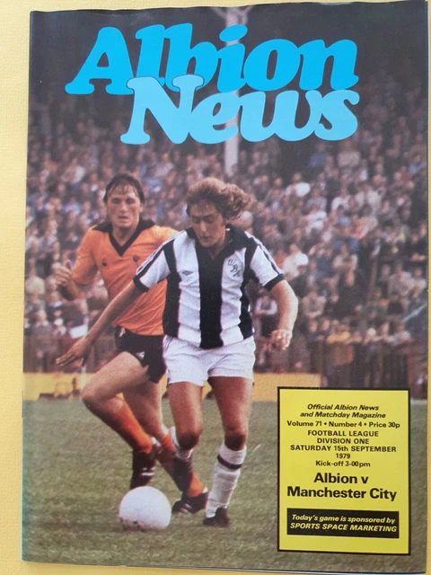 15 9 1979 West Bromwich Albion V Manchester City Football Programme