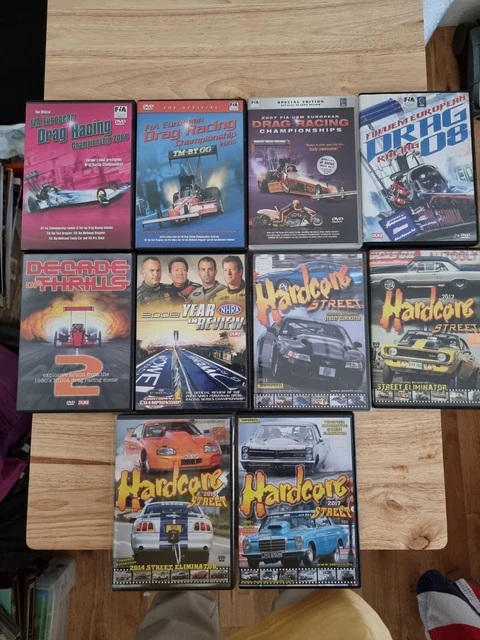 JOB LOT COLLECTION Of 10 Various Drag Racing Dvds Santa Pod Nhra Fia V8 ...
