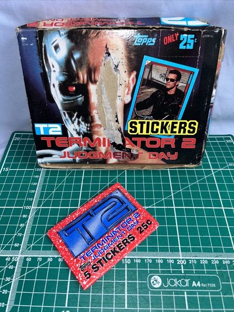 TERMINATOR 2, JUDGMENT Day, Full Counter Box, 48x Packs Of 5 Stickers ...