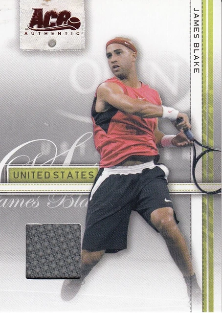 2007 ACE AUTHENTIC Tennis Trading Card Patch Card James Blake-Usa ...