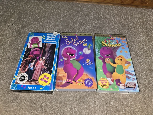 3 VINTAGE BARNEYS Magical Musical Adventure, In Outer Space, & 1234 ...