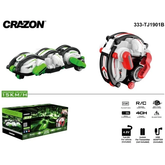 RC TOY 360° Flip Racing Truck STUNT CAR Crazy TURBO Spin REMOTE CONTROL ...