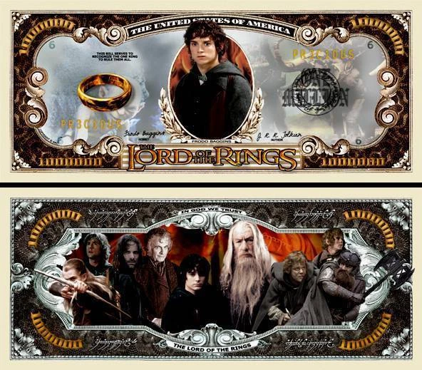 THE LORD OF The Rings Ticket 1 Million Dollar US! Collection Tolkien ...