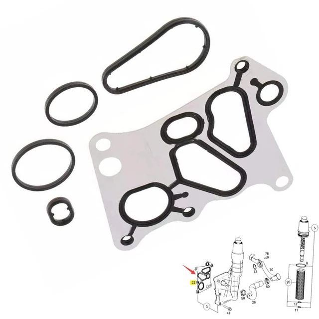 KIT JOINT REFROIDISSEUR d'huile le plus vendu pour Mercedes E200 E300 E400 C200 EUR 15,41 ...