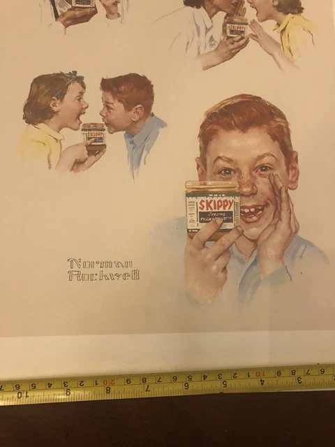 NORMAN ROCKWELL PRINT Skippy Peanut Butter 12” X 16” £9.68 - PicClick UK