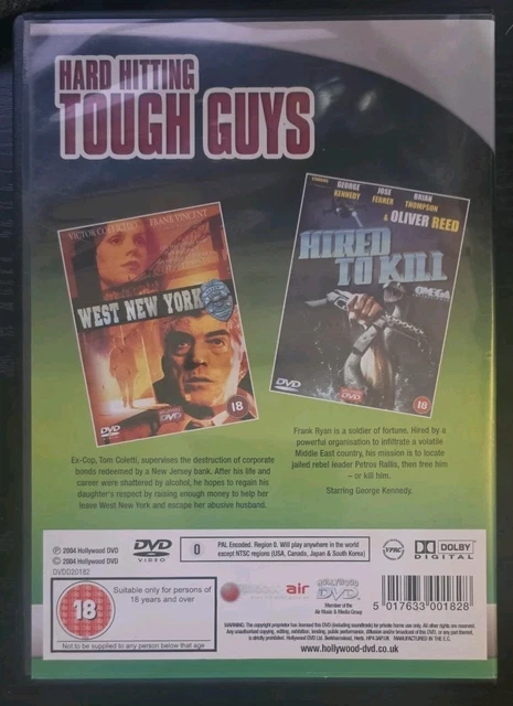 HARD HITTING TOUGH GUYS (WEST NEW YORK/HIRED TO KILL) DVD Frank Ryan £1 ...