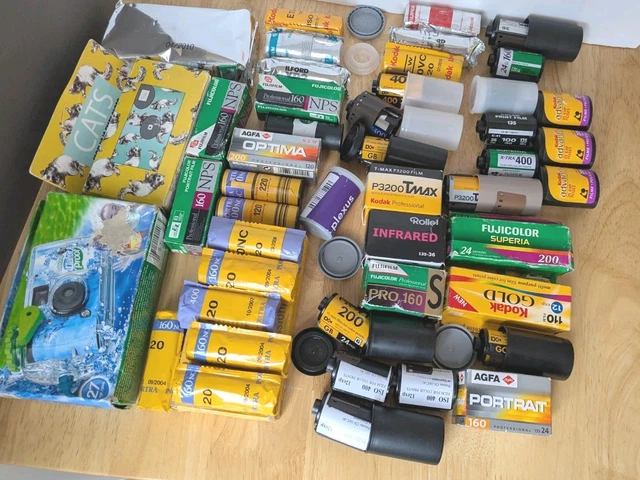 BULK LOT (46 Rolls) EXPIRED Film 35mm 120, 220, 110, APS (Kodak ...