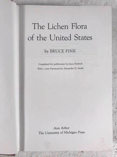 LICHEN FLORA OF the United States par Bruce Fink science botanique ...
