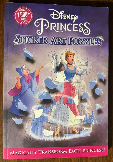 DISNEY PRINCESS STICKER Art Puzzles - 15 Enchanting Challenges NEW Out ...