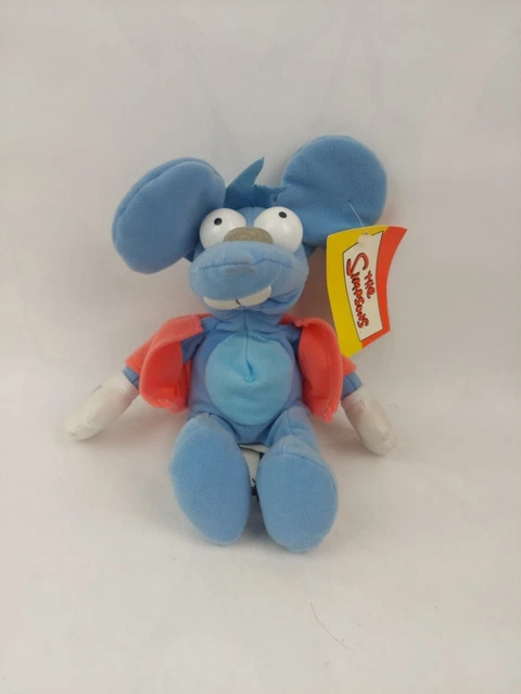 THE SIMPSONS 10& Plush Itchy Mouse Blue Stuffed Rat Toy Doll Toy ...
