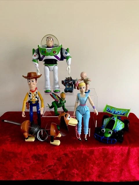 TOY STORY BUNDLE 8 Figures Woody Bo Peep Buzz Baby Slinky Rex RC Sparks ...