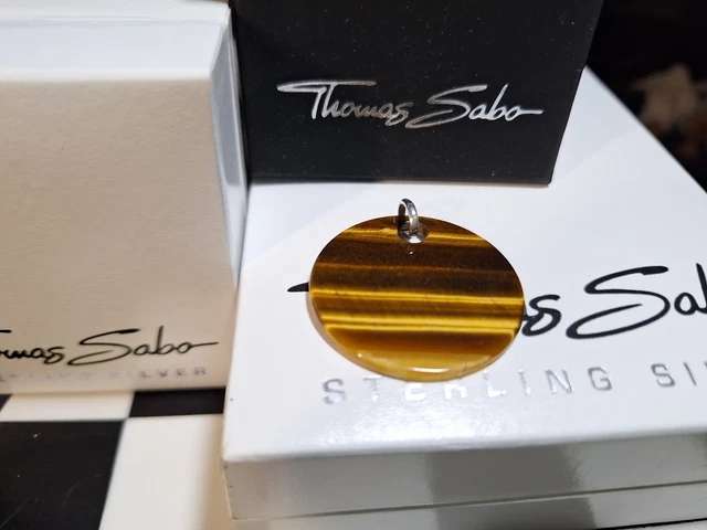 THOMAS SABO🐯TIGERS EYE🐯PENDANT 🐯Wild Animal🐯Big Cat🐯Large🐯 3.5 Cm Charm ...