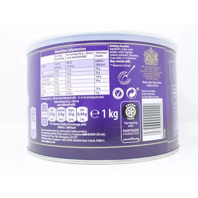 CADBURY HOT CHOCOLATE, 1 kg £15.07 - PicClick UK