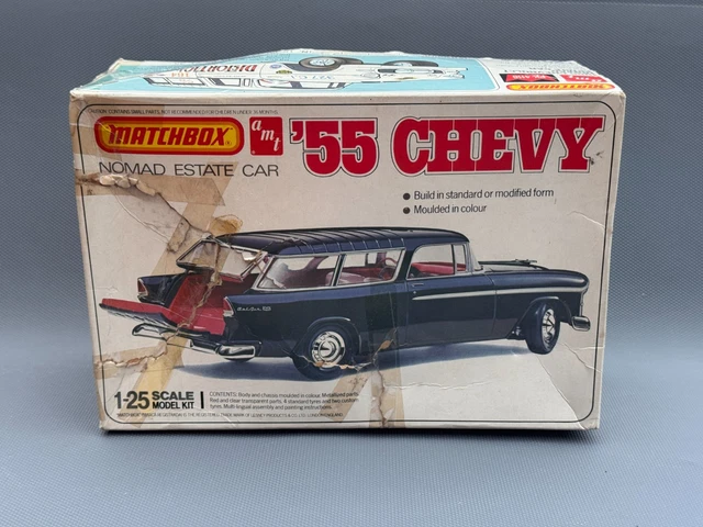AMT MATCHBOX '55 Chevy Nomad Estate Car 1/25 Scale Plastic Model Kit PK ...