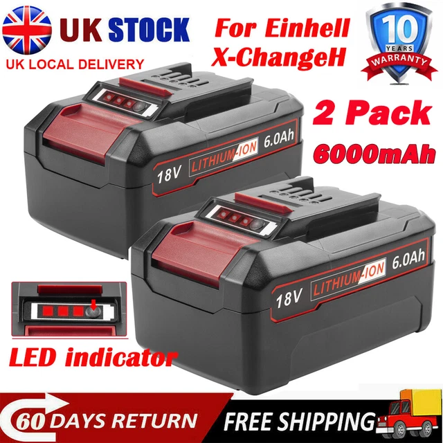 2PACK 6.0AH FOR Einhell 18V Power X-ChangeH Family Replacement Li-ion ...
