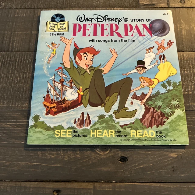 WALT DISNEY'S STORY of Peter Pan︱ 33-1/3 RPM ︱Record and Read Along ...