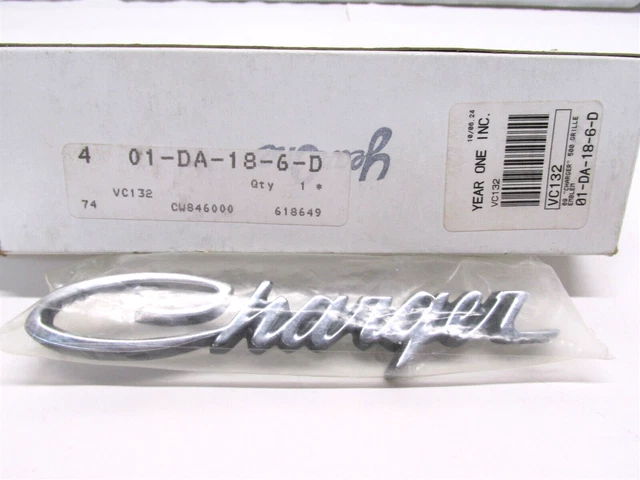 1969 DODGE CHARGER Script Emblem 500 Grill - 1968 Charger R/T Rear ...