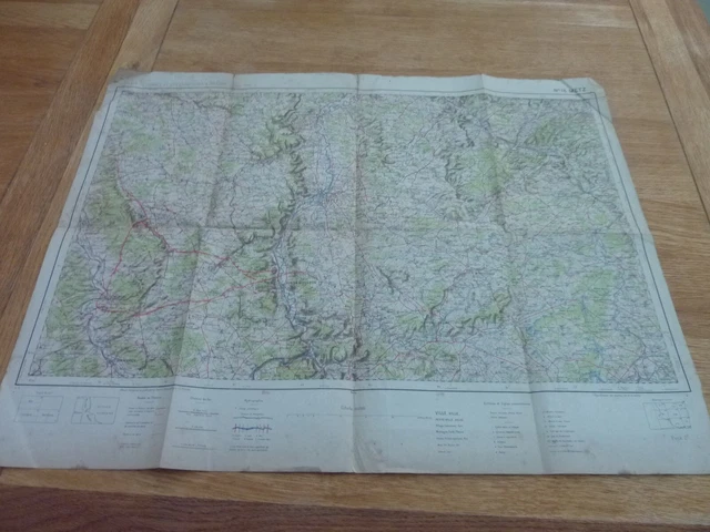 WW1 RARE ORIGINAL Colour Map Sheet 1912 Metz France 1:200,000 £9.99 ...