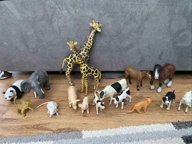 MIXED ANIMAL TOY Bundle Solid Rubber Plastic Zoo Farm Wildlife Job Lot ...