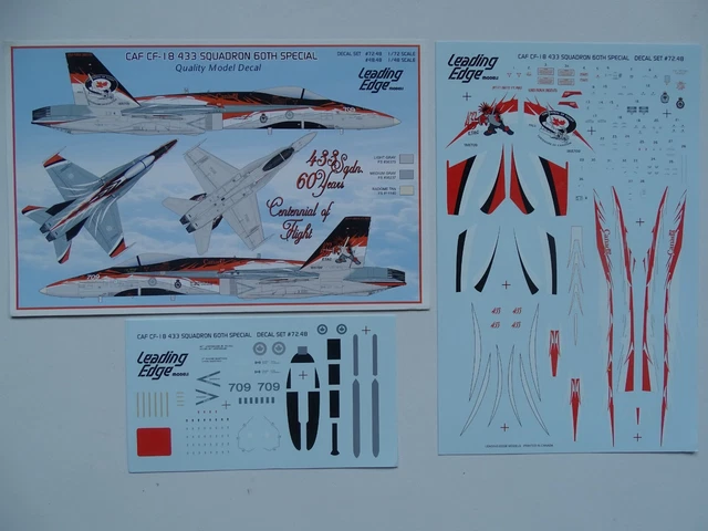 LEADING EDGE DECALS 1/72 CF-18 Hornet 433 Sqn. EUR 10,00 - PicClick FR